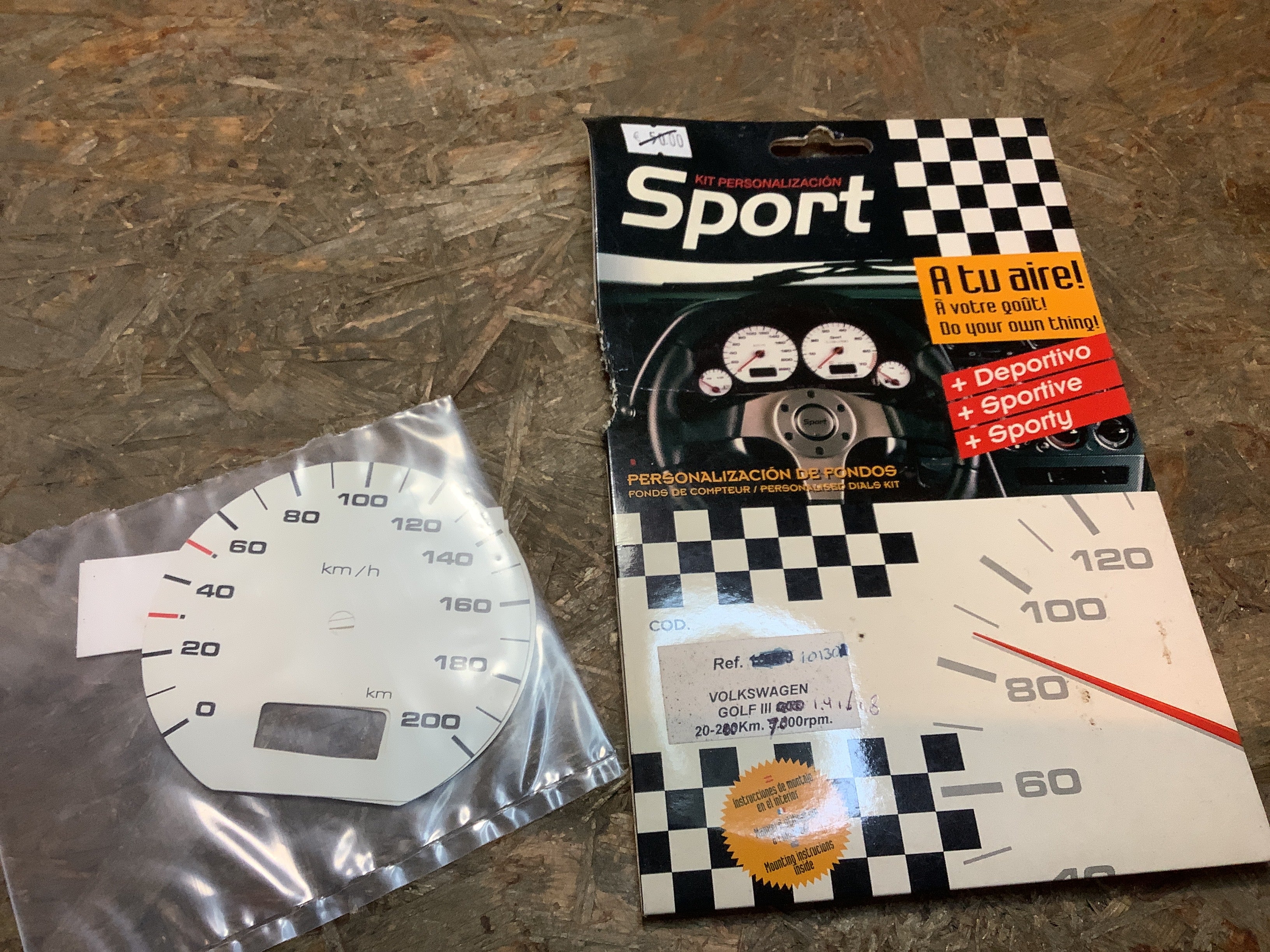 VW Golf III Tachometer Kit Original Kit Personalización Sport NEU ...